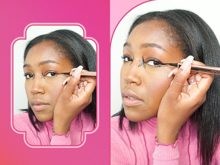 how to draw eyeliner under eye