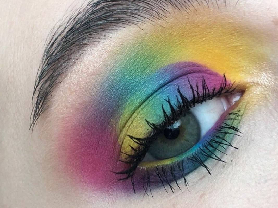 Rainbow Eye Makeup Look Using Drugstore Products | Makeup.com | Makeup.com